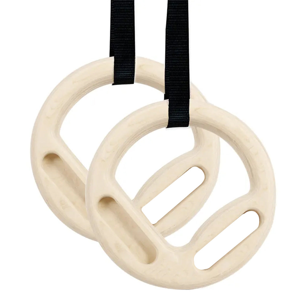 Gymnastics Rings With Finger Holds - Climbing Gear